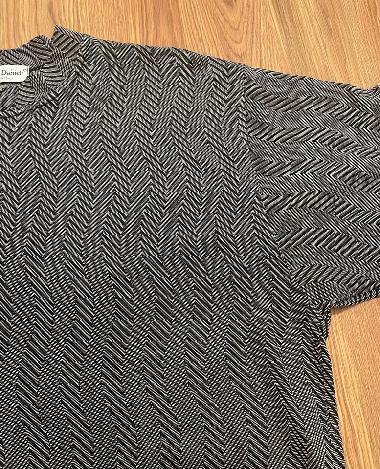 Giorgio Danieli Shirt Mens Extra Large Made In Italy Wavy Knit ...