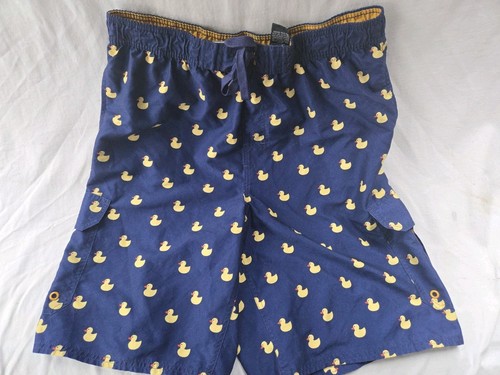 Mens Rubber Duck Print Swim Trunks. Size Large. Blue With Yellow Ducks ...