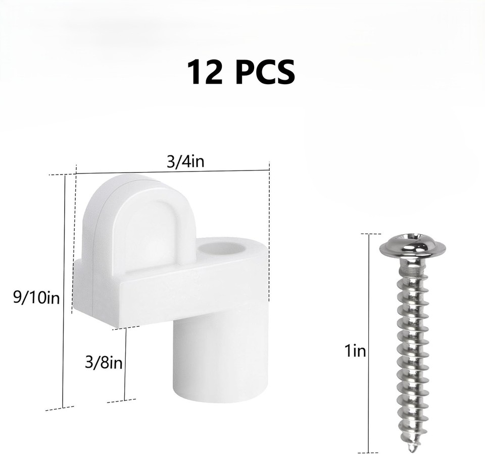 Window Screen Clips 38 Inch Offset Plastic Holder with Screws Set of 12 ...