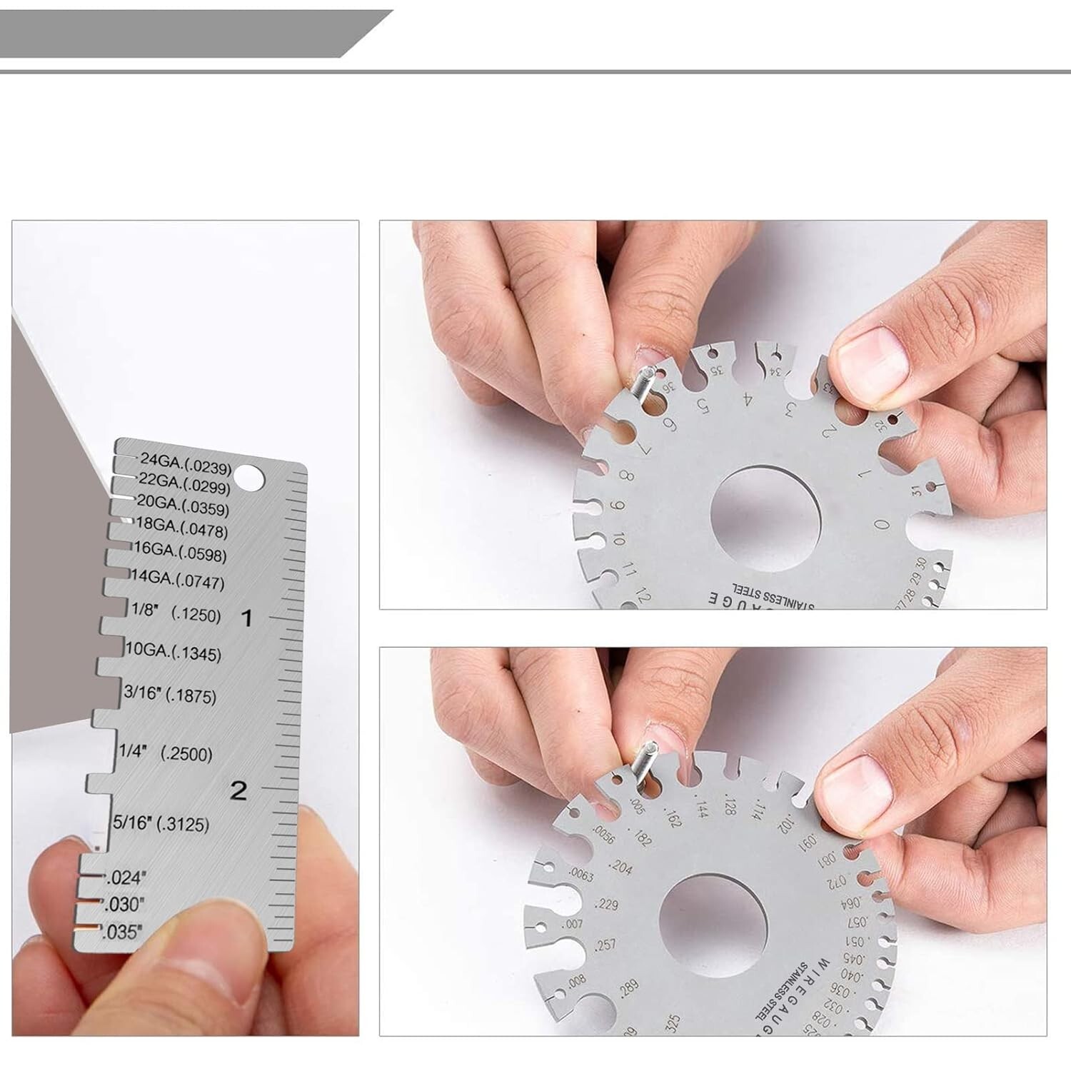 Goldland-WELD PROTECT Double Sided Wire Gauge Tool and Sheet Metal Weld ...