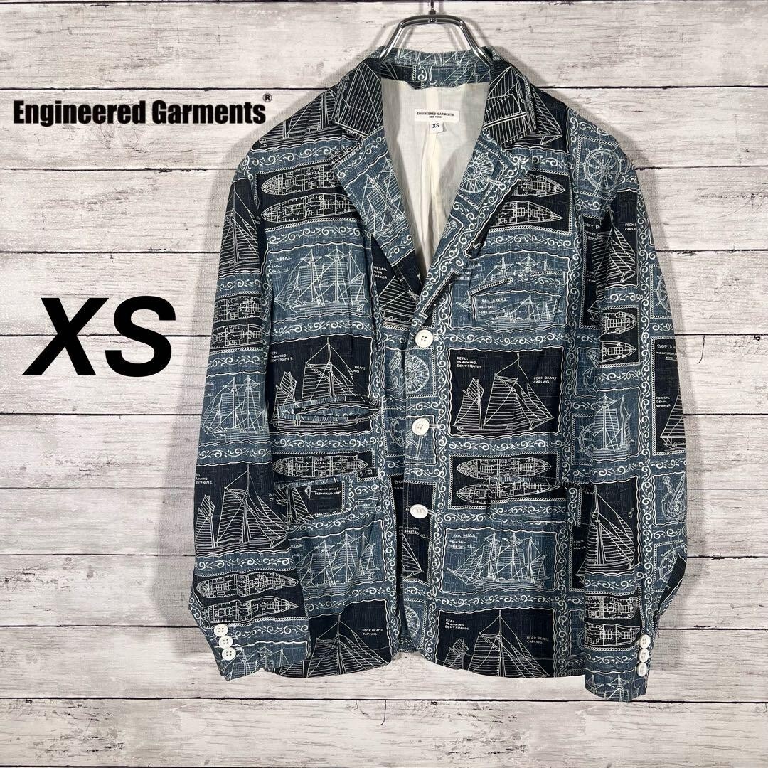 Engineered Garments men's all-over pattern tailored j… - Gem