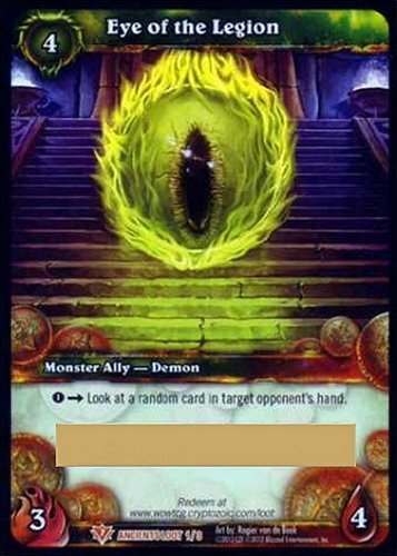 Eye of the Legion Loot Card World of Warcraft Kilrogg Companion Eyeball ...