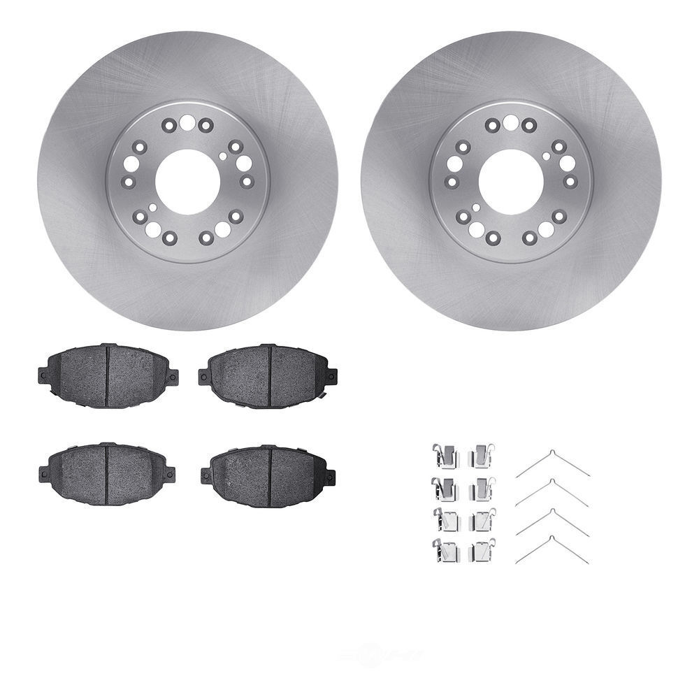 Disc Brake Kit-Rotors with 5000 Advanced Brake Pads includes Hardware ...
