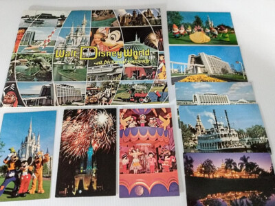 LOT of Disney World 1981 Pictorial Color Souvenir Booklet & Unused ...