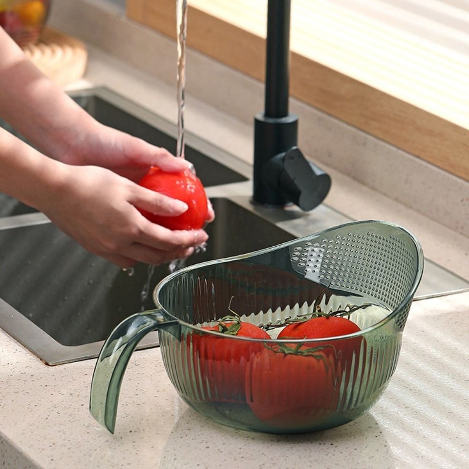 with Handle Kitchen Drainage Basket Kitchen Tool Rice Sieve Basin ...