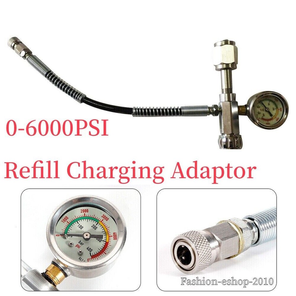 Paintball Fill Station Kit PCP SCBA Charging Refill Adapter + 60cm Hose ...