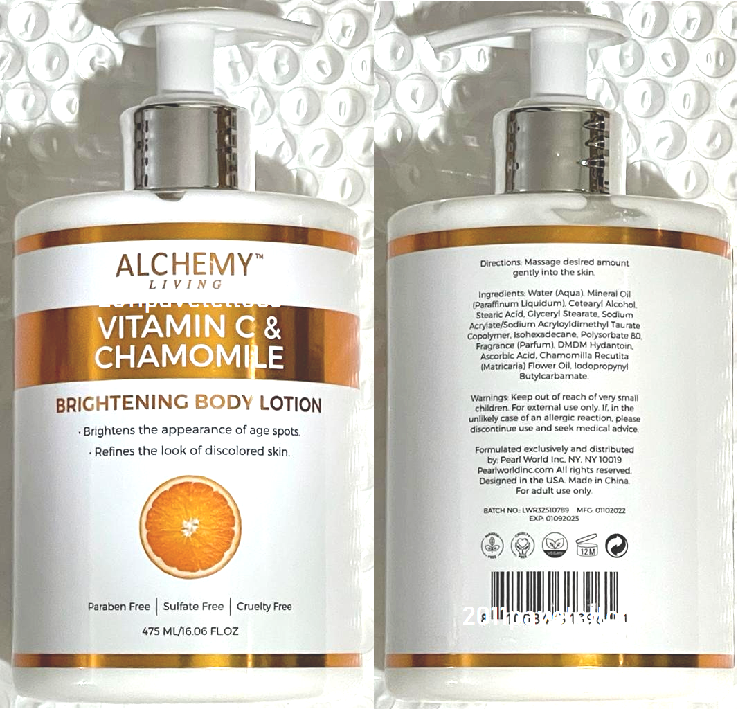 Alchemy Living vitamin c & chamomile Brightening body lotion 16 fl oz ...