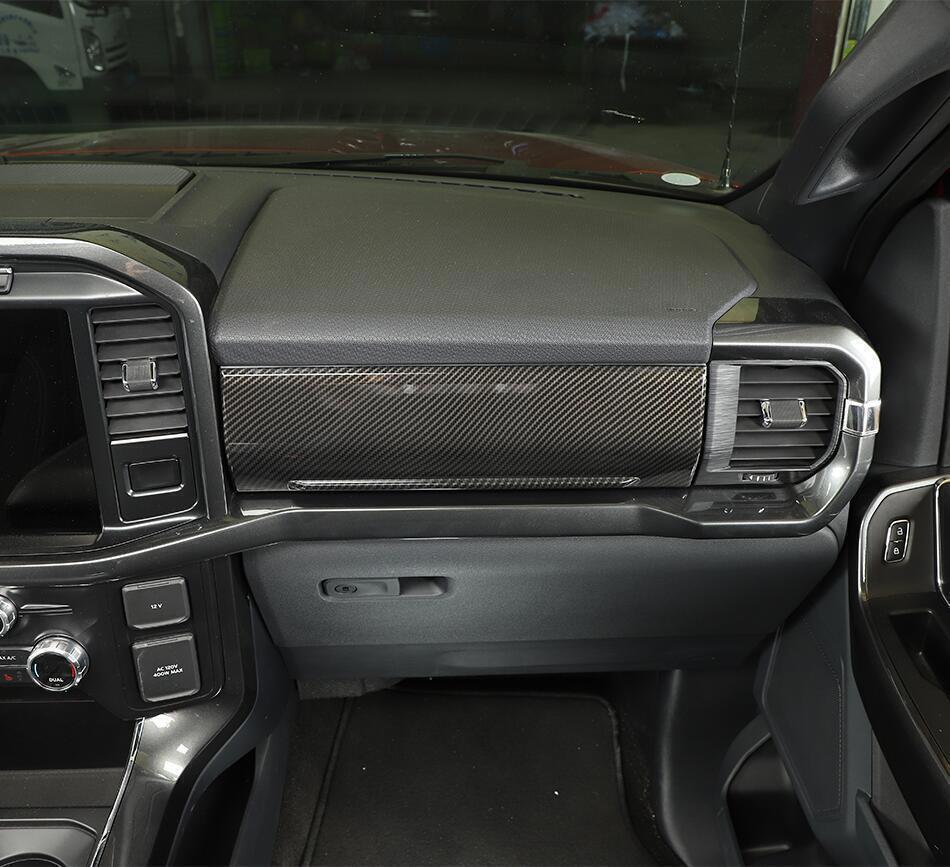 For 2021-2024 Ford F150 F-150 Carbon Fiber Co-pilot Front Storage Box ...