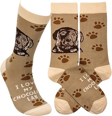 Primitives by Kathy 113733 - I Love My Chocolate Lab Socks | eBay