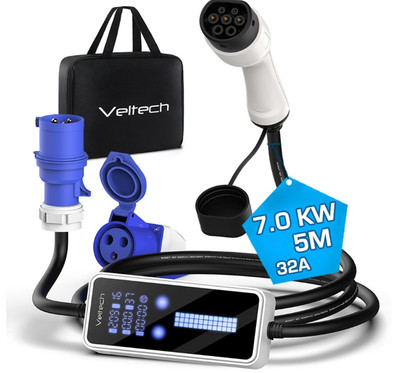 Electric Vehicle Charger Portable EV Charging Cable Kit 7.0KW 5Metres ...