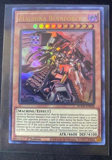 Yu-Gi-Oh! TCG Machina Ruinforce Burst of Destiny BODE-EN028 1st Edition ...