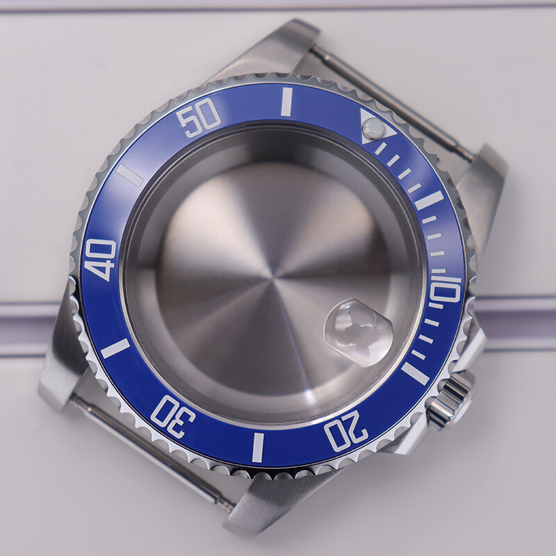 40mm Luxury men Diver Watch Cases Glass Exhibition back For Seiko nh35 ...