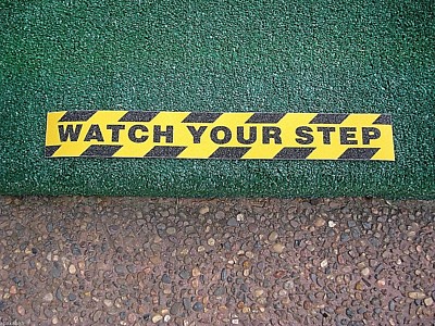Watch your step Tape Sticker Commercial, Anti slip, High Grit strip ...