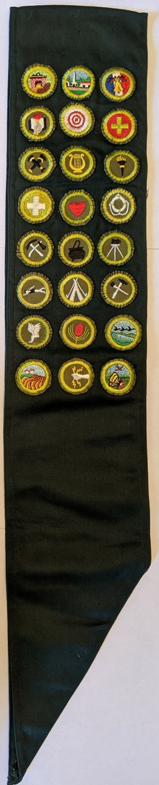 1947-1960 Type E Khaki Narrow Crimped Explorer Merit Badge Sash QT24 ...