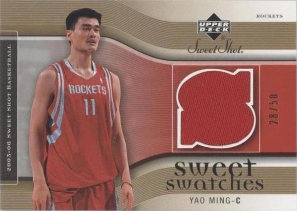2005-06 Upper Deck Sweet Shot - Sweet Swatches Gold #SW-YM Yao Ming /50 (MEM) for sale online | eBay