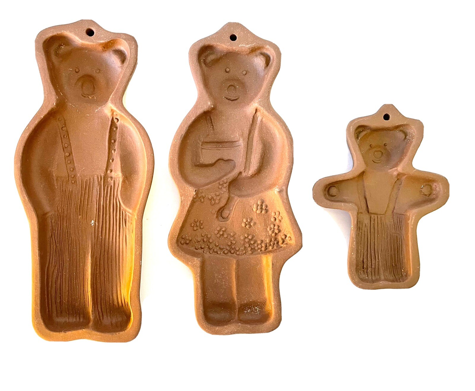 HARTSTONE Pottery Cookie Molds The 3 Bears New Country Gear Set of 3 | eBay