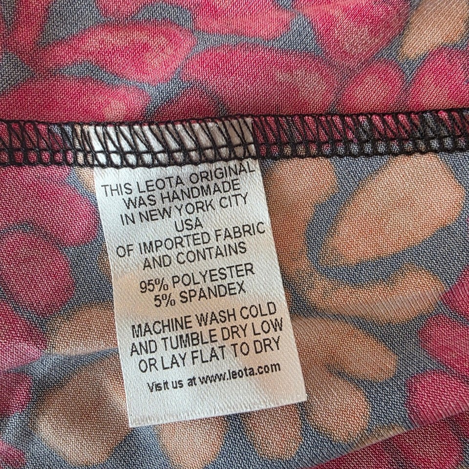 Leota Wrap Dress Red Orange Floral Print 3/4 Sleeve Tie Waist Extra ...