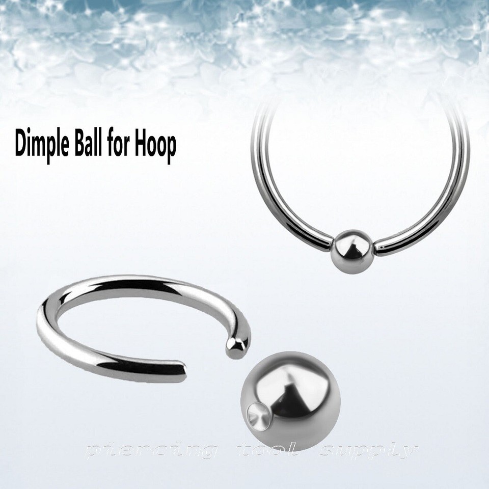 10pcs. Surgical Steel Dimple Ball for Captive Bead Ring Replacement ...