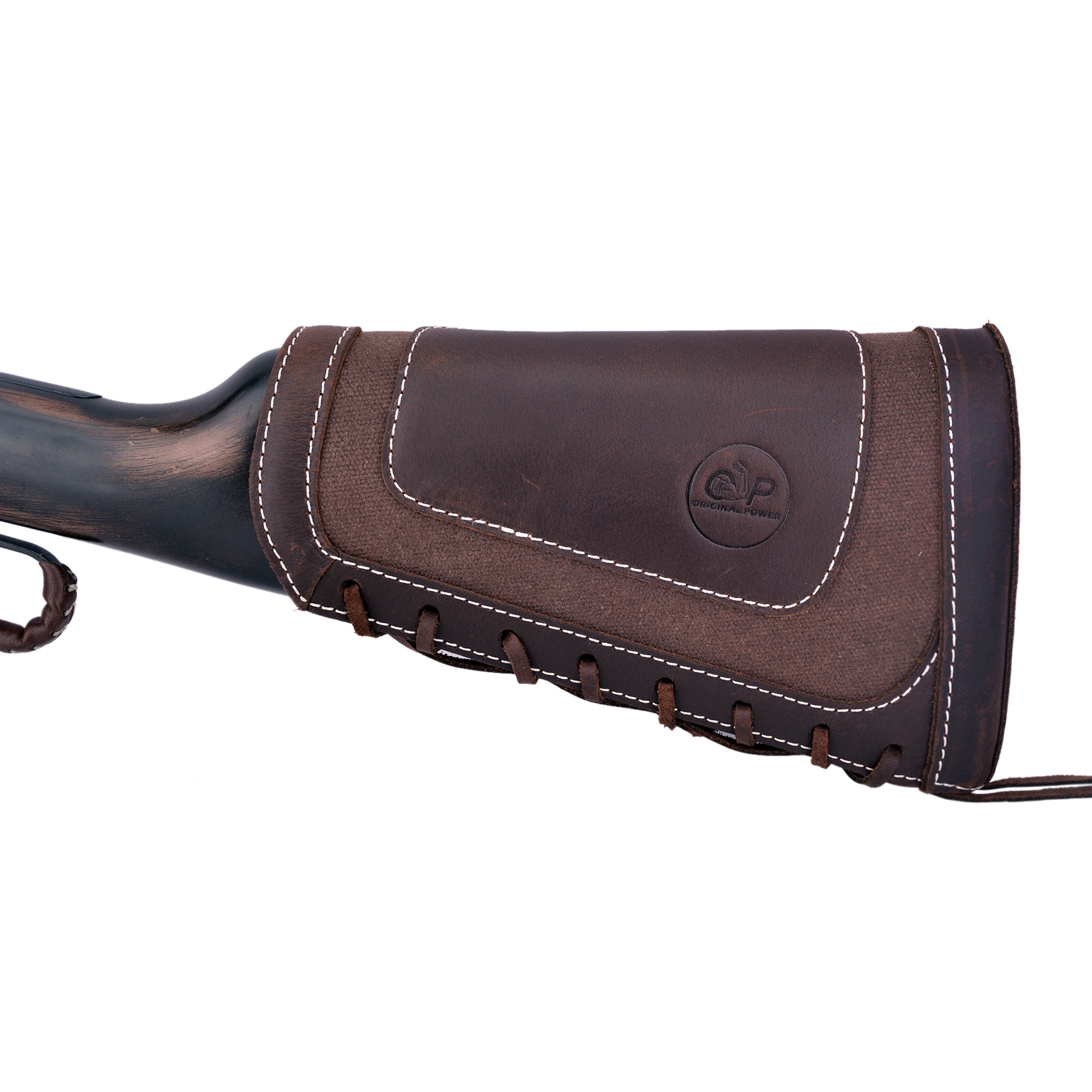 Rifle Buttstock With Leather Shell Holder For .22LR .17HMR +Canvas ...