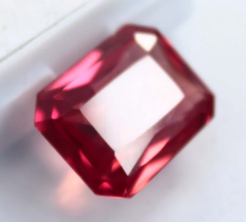 15 Ct Natural Flawless Mozambique Blood Red Ruby Emerald Cut Loose ...