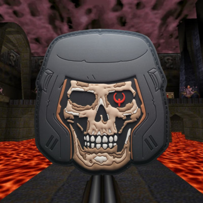 Quake PVC QUAD Damage Ranger Doomguy PC Game morale airsoft funny skull ...