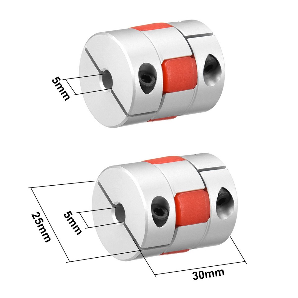 Shaft Coupling 5mm to 5mm Bore L30xD25 Flexible Coupler Joint for Servo ...