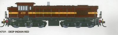 TRAINORAMA HO NSWR 47 CLASS LOCOMOTIVE 4719 INDIAN RED LIVERY DC/DCC ...