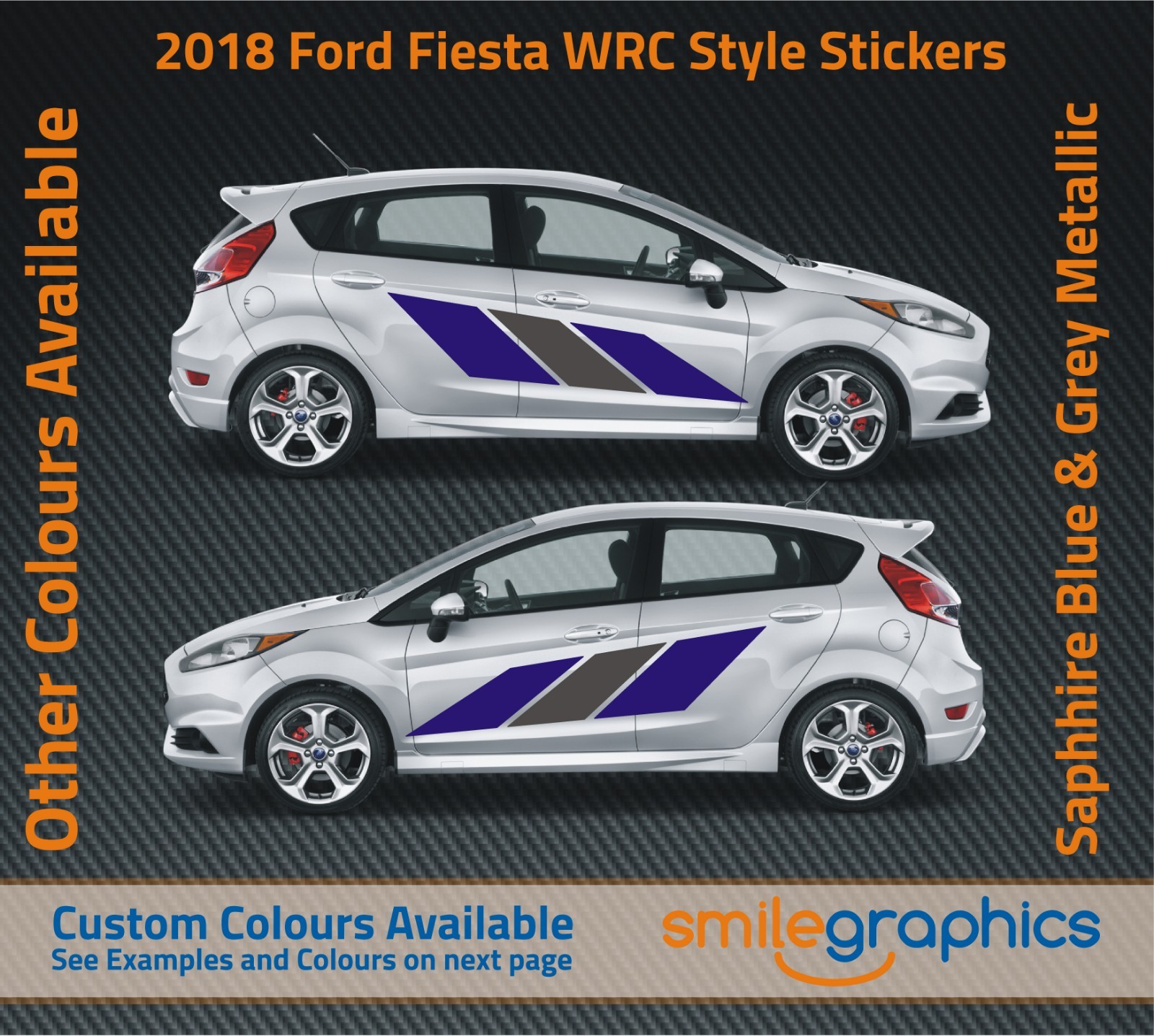Ford Fiesta Stripe Kit Stickers decals - Other colours available | eBay UK