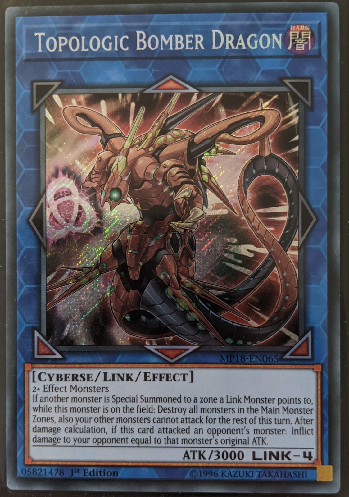 YuGiOh Topologic Bomber Dragon Secret Rare 1st Edition MP18-EN065 NM | eBay