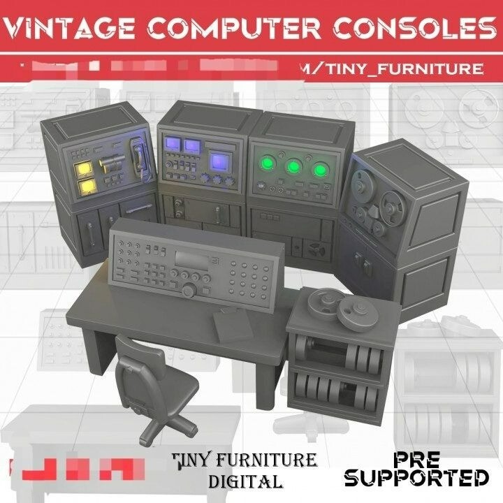 Vintage Audio Recording Studio Computer War Terrain Scatter D&D Scifi ...