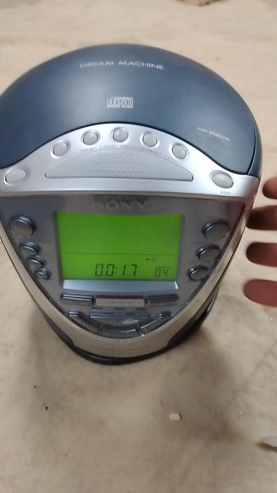 Sony Dream Machine ICF-CD843V AM/FM Radio CD Player Alarm Clock ...