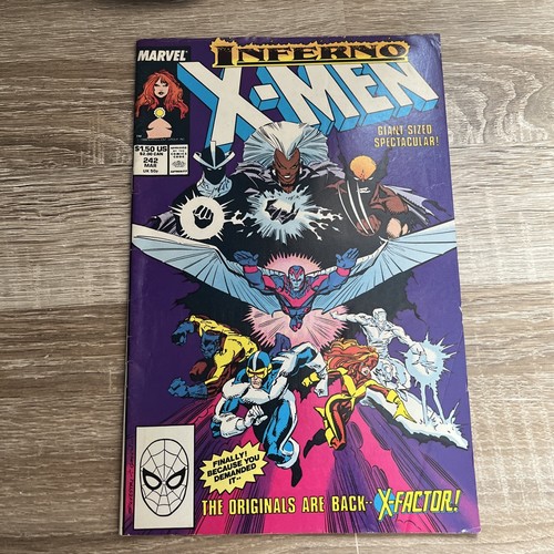 1989 MARVEL COMICS THE UNCANNY X-MEN #242 MR SINISTER X-FACTOR INFERNO ...