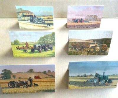 Robin Wheeldon Art : Pack Of 6 Tractor Cards ( Message Blank ) | eBay UK