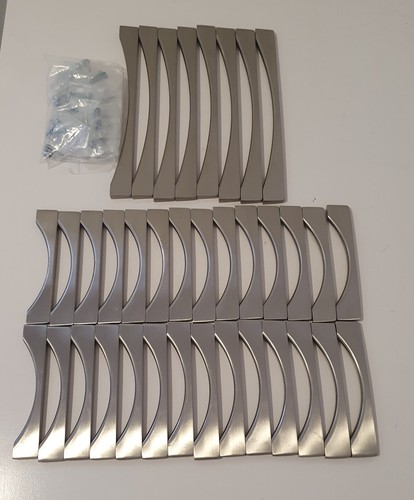 36x Brushed Aluminium Drawer Cupboard Handles Pulls Bulk Lot | eBay ...