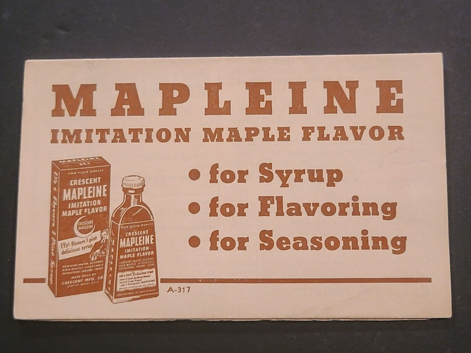 MAPLEINE DAINTIES How to Make Them Recipe Mini Booklet | eBay