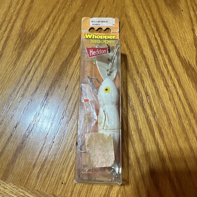 Vintage Heddon Whopper Stopper Hellbender W0801 White Fishing Lure NOS ...