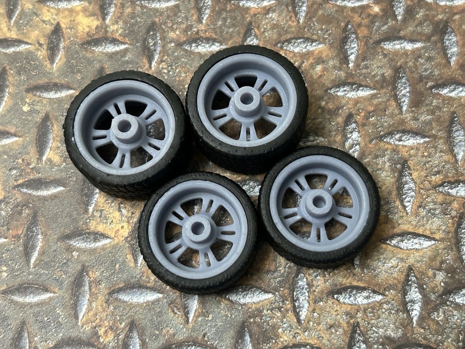 1/24 Scale: 21/20 Inch “Amer Racing VF480” Wheels With Wide Rear Street ...