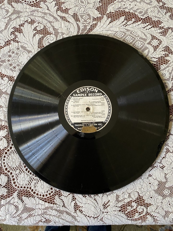 Edison Dealer Sample Diamond Disc Record No. 12 Mid-1920's 12-inch | eBay