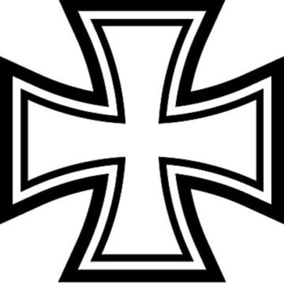 2 pcs 22" Rat Rod Iron Cross Vinyl wall decal Car Military vehicle ...