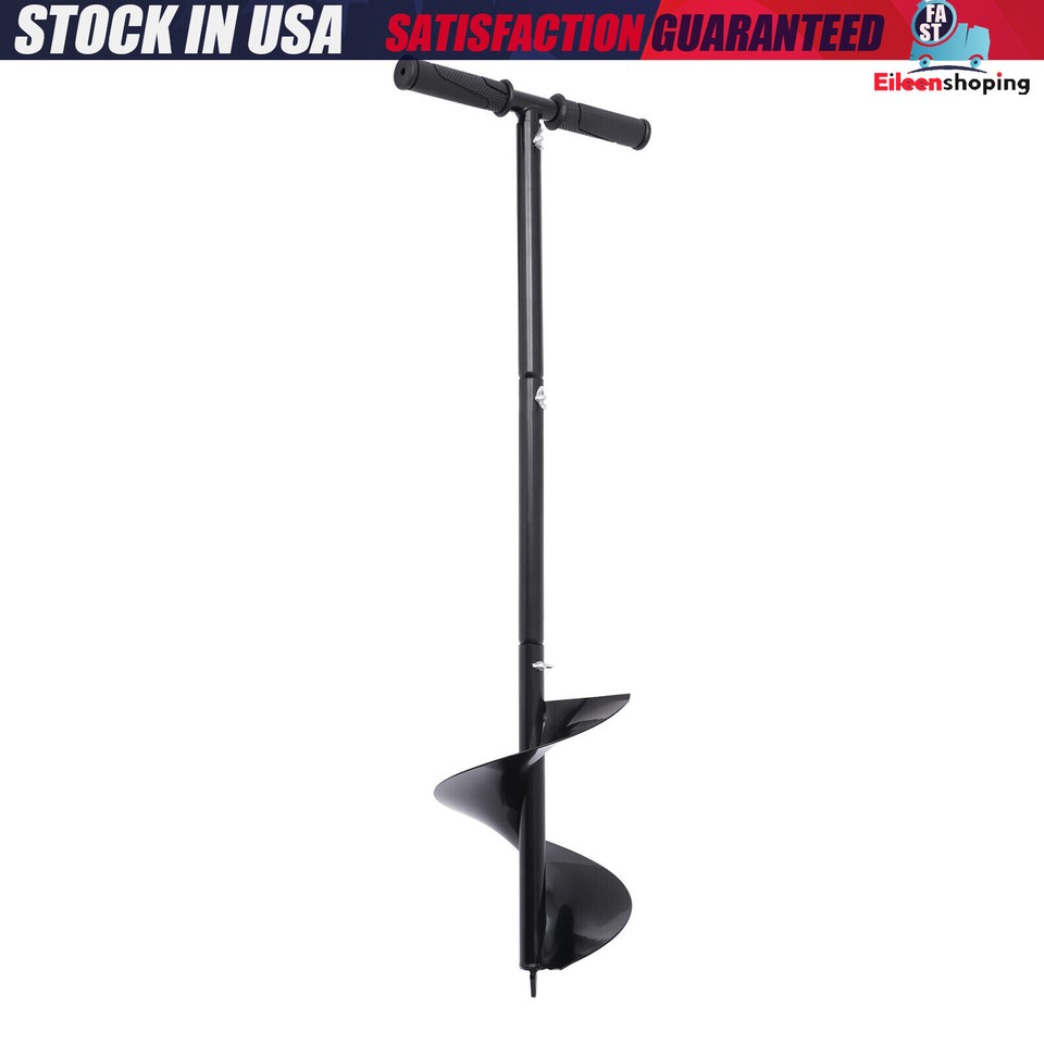 7" Manual Fence Post Hole Auger Hand Drill Earth Auger Post Hole Digger ...