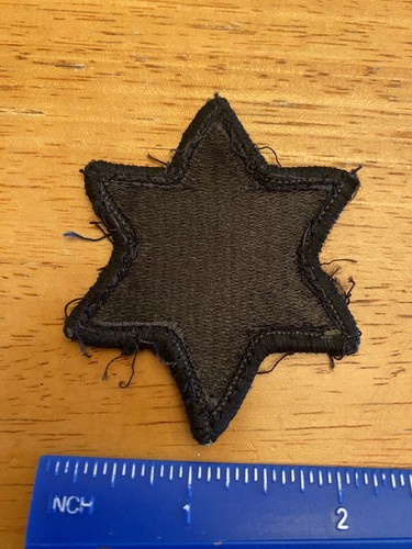 US Army 6th Infantry Division Red 6 Pointed Black Star Patch INV5223 | eBay