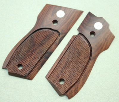 S&W MODEL 39 GRIPS FOR M39-2 CHECKERED ROSEWOOD NICE GIFT # POINT # 7 ...