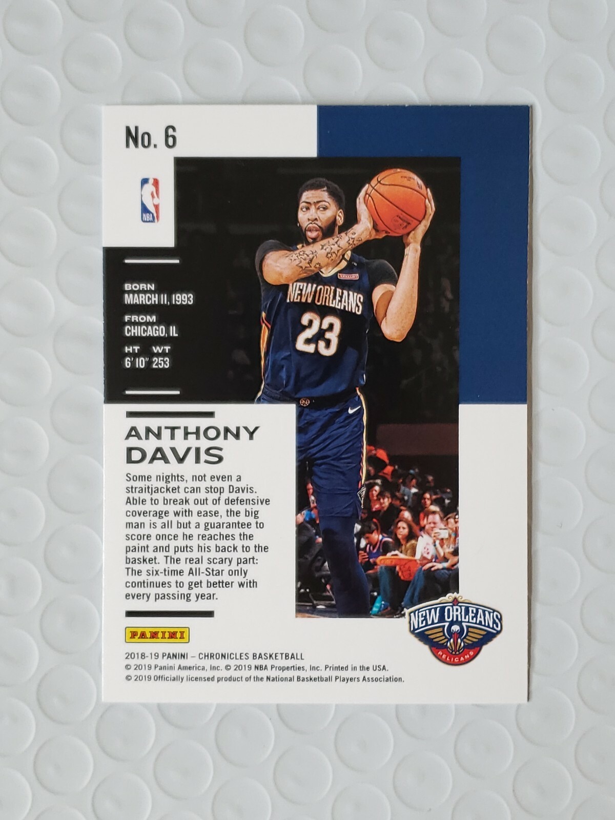 2018-2019 Panini Chronicles Anthony Davis card | eBay