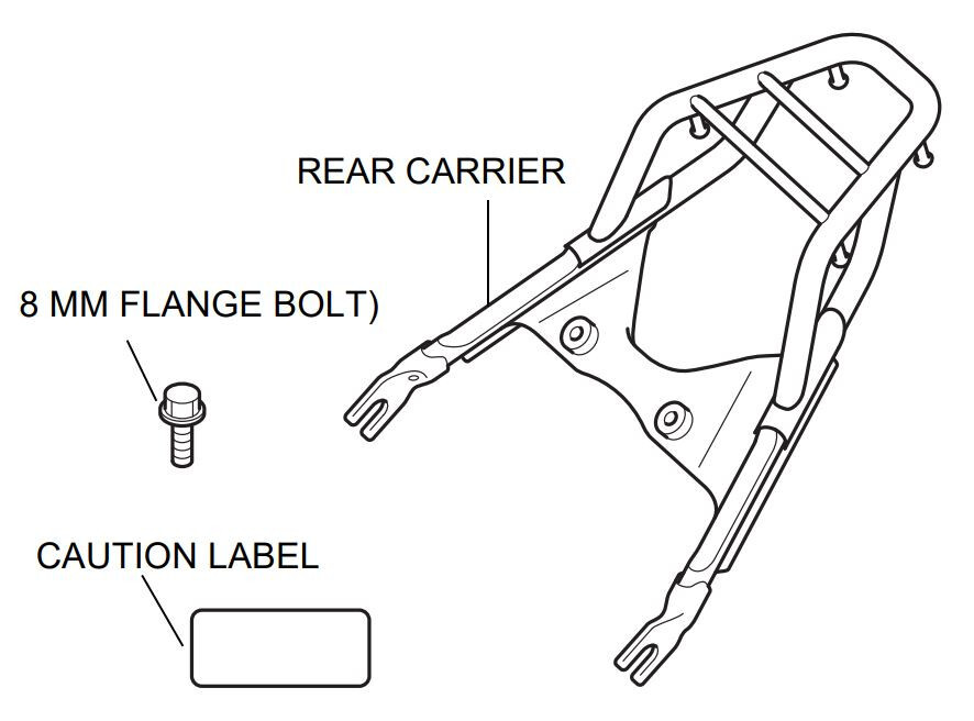 2022-2025 Genuine Honda Monkey Rear Luggage Rack 08L70-K0F-T01 | OE