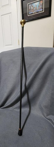 VINTAGE BRIDGES UNITED STATES COAST GUARD ROUND BRASS KNOB WALKING CANE ...