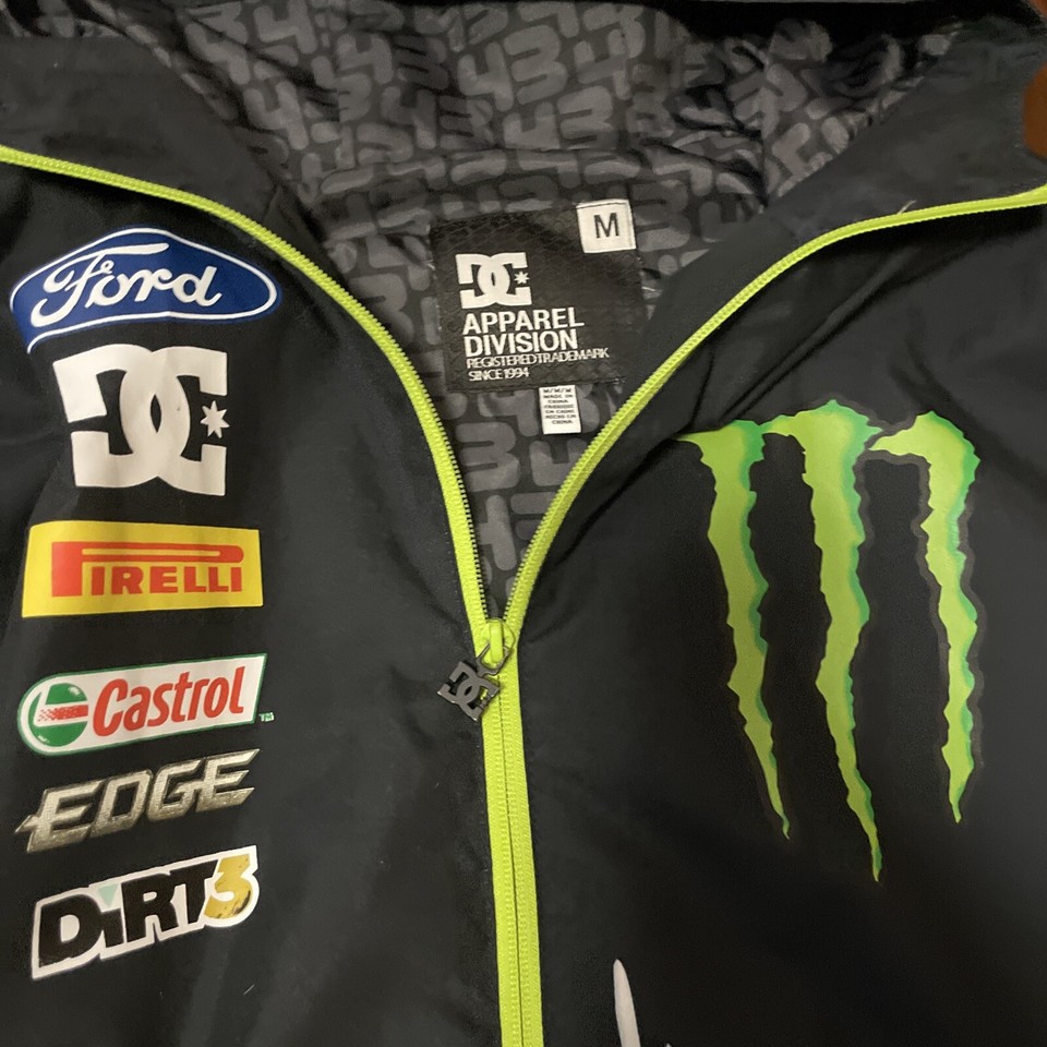 DC Shoes Ken Block Monster Ford Pirelli Hoodie Jacket #43 Size Medium ...