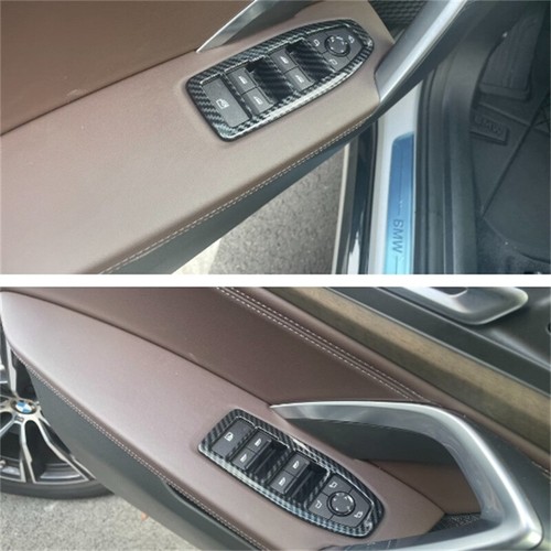 Carbon Fiber Door Window Lift Switch Panel Cover Trim For BMW X1 2023 ...
