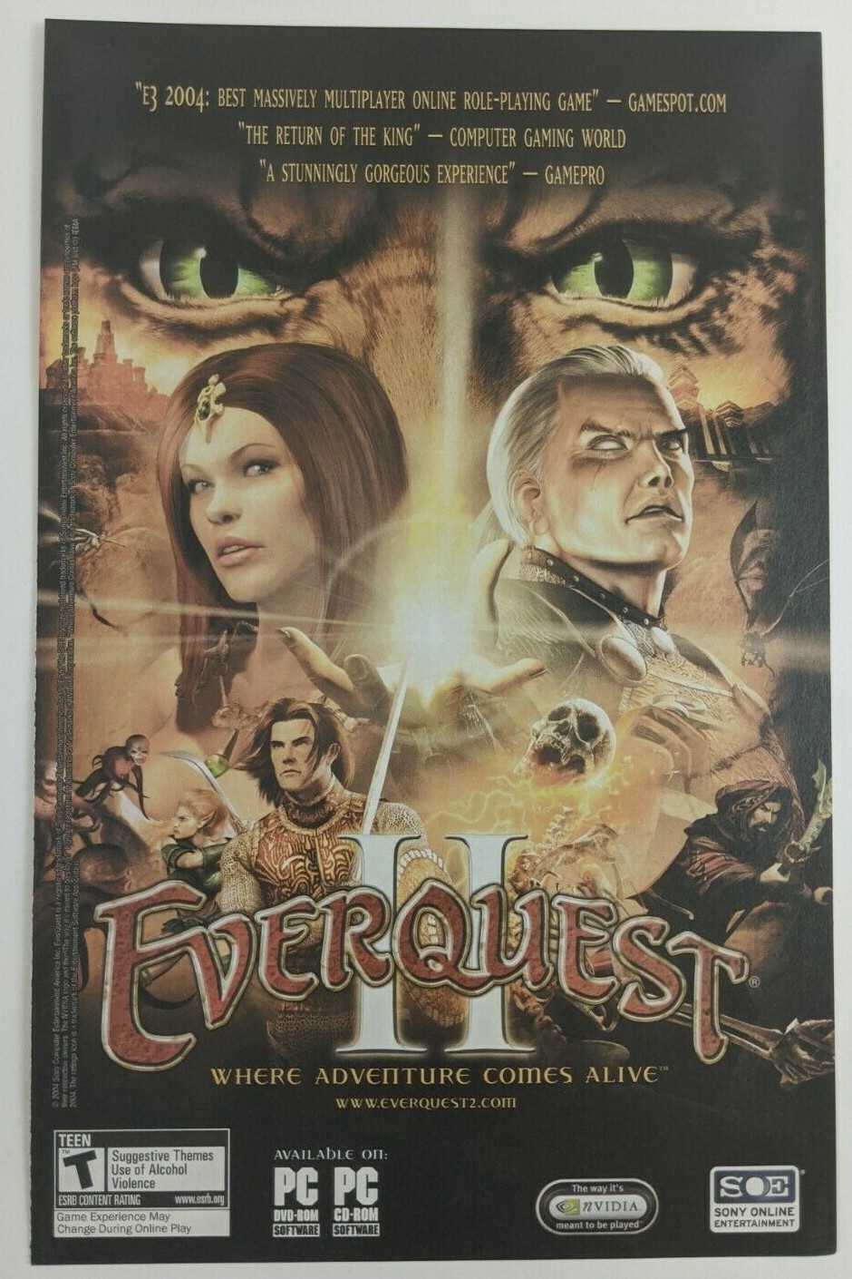 Everquest II Print Ad Game Poster Art PROMO PC Gaming Sony Online ...