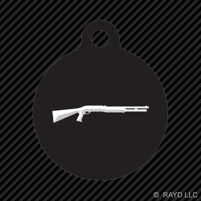 Benelli M90 Keychain Round with Tab dog engraved many colors Defense ...