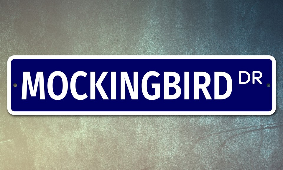 6777 SS Mockingbird 4" x 18" Novelty Street Sign Aluminum | eBay